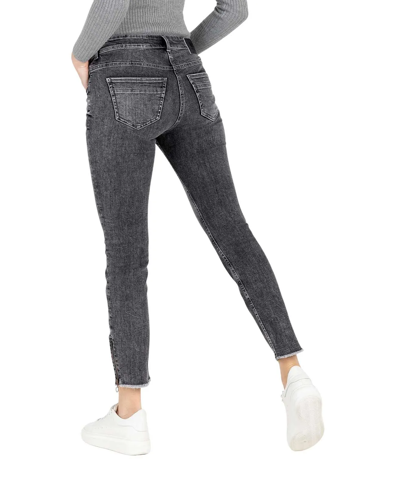 MAC Rich Slim Chic Jeans in grauer-Waschung