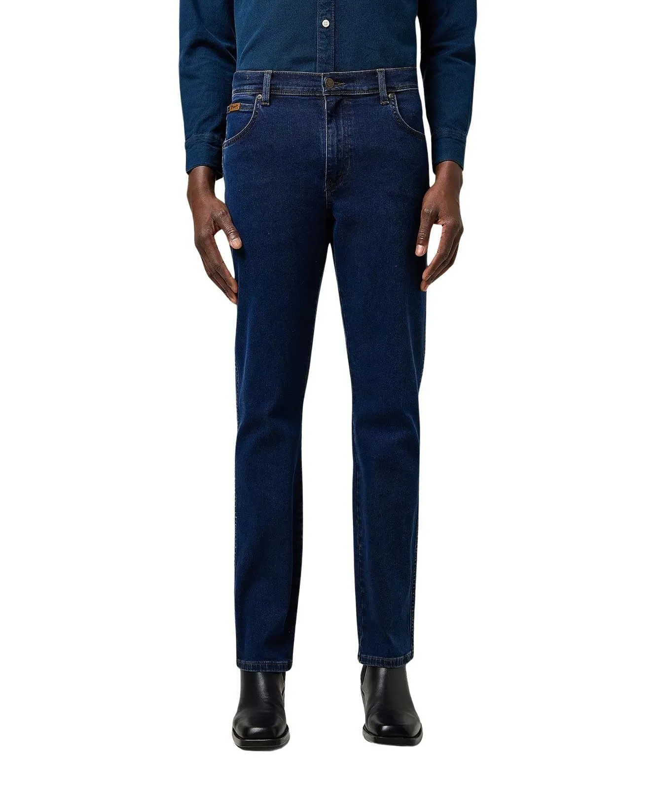 Wrangler Texas Stretch Jeans Regular Fit in Rustic Navy