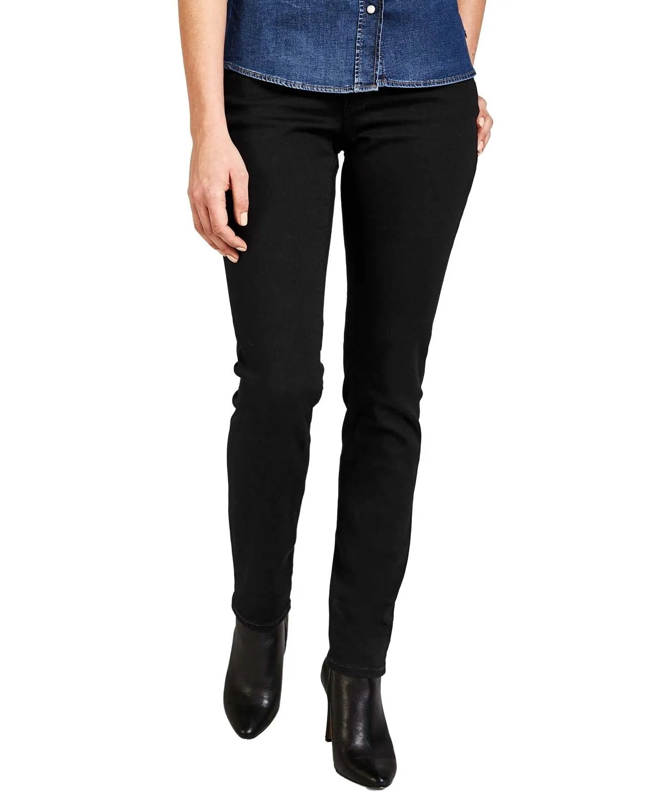 Mustang Sissy Slim Jeans aus Schwarzem Denim