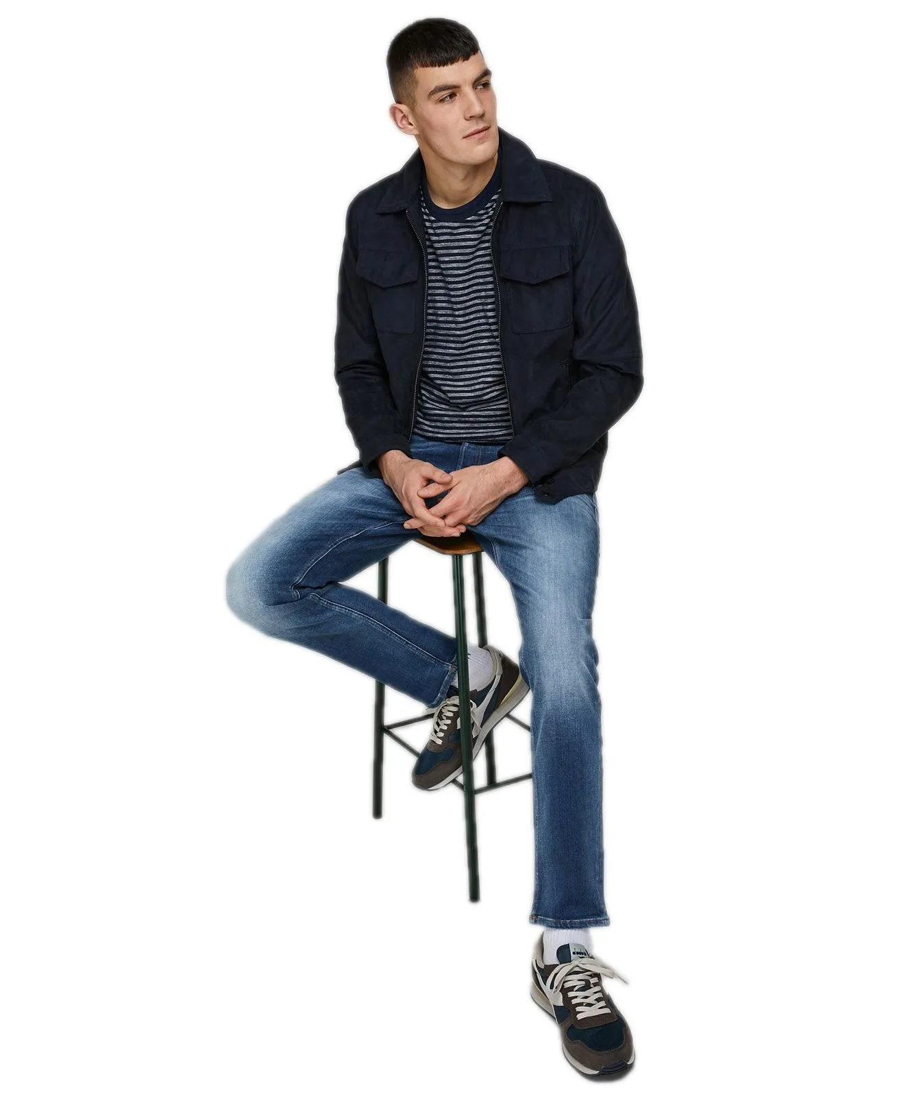 Jack & Jones Jeans Comfort Fit Mike handgefertigter Optik