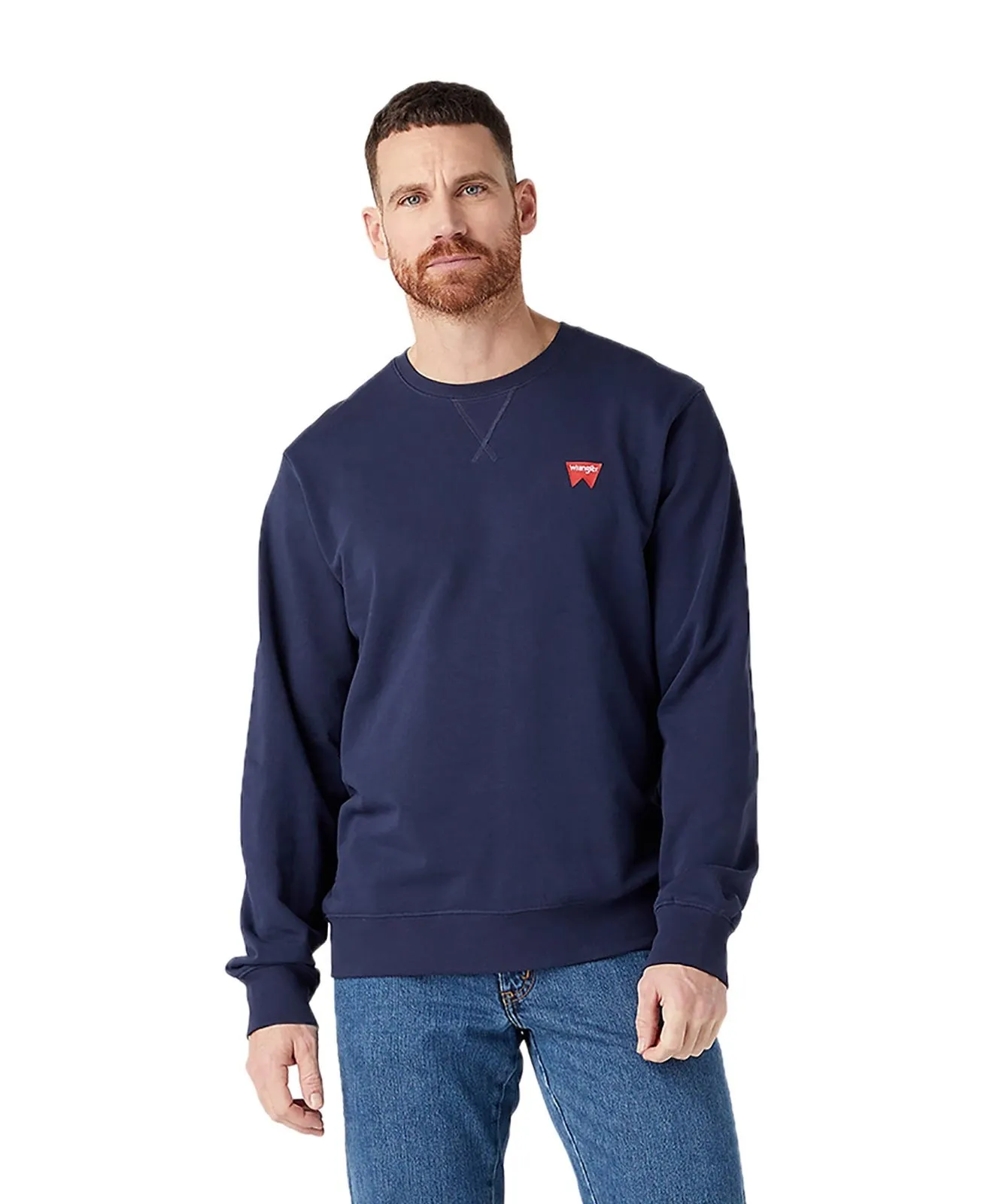 Wrangler Pullover Sign Off Crew in Dunkelblau