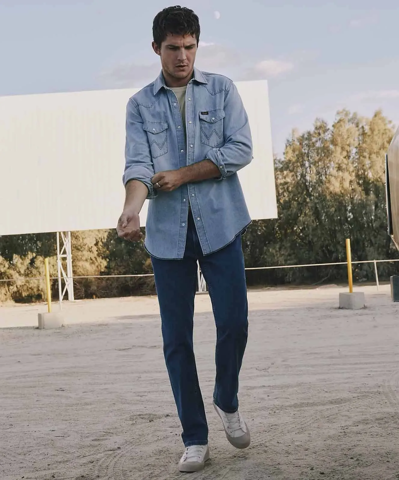 Wrangler Greensboro Jeans Straight Fit in Stonewash