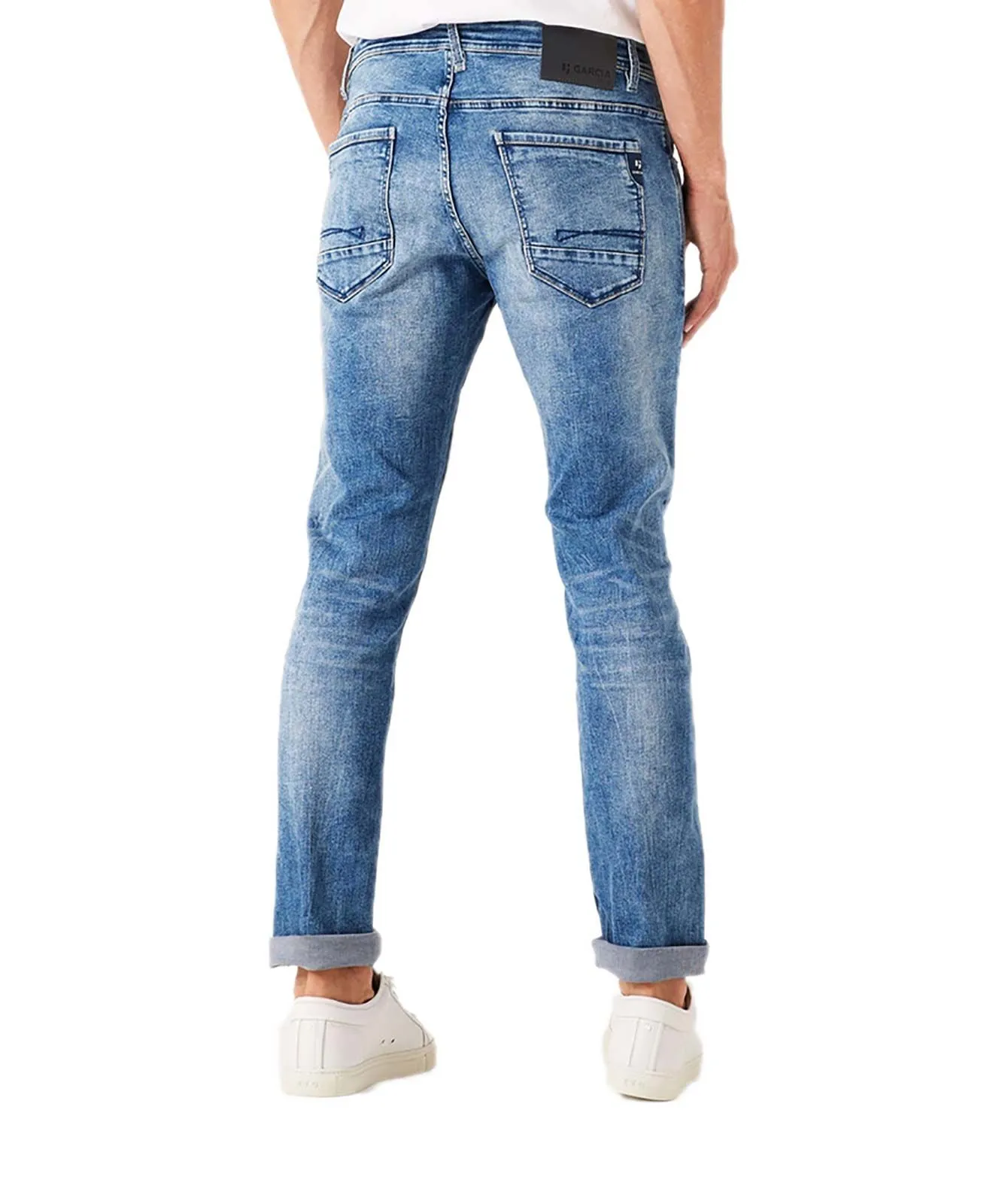 Garcia Savio Jeans Slim Fit in mittelblauem Used