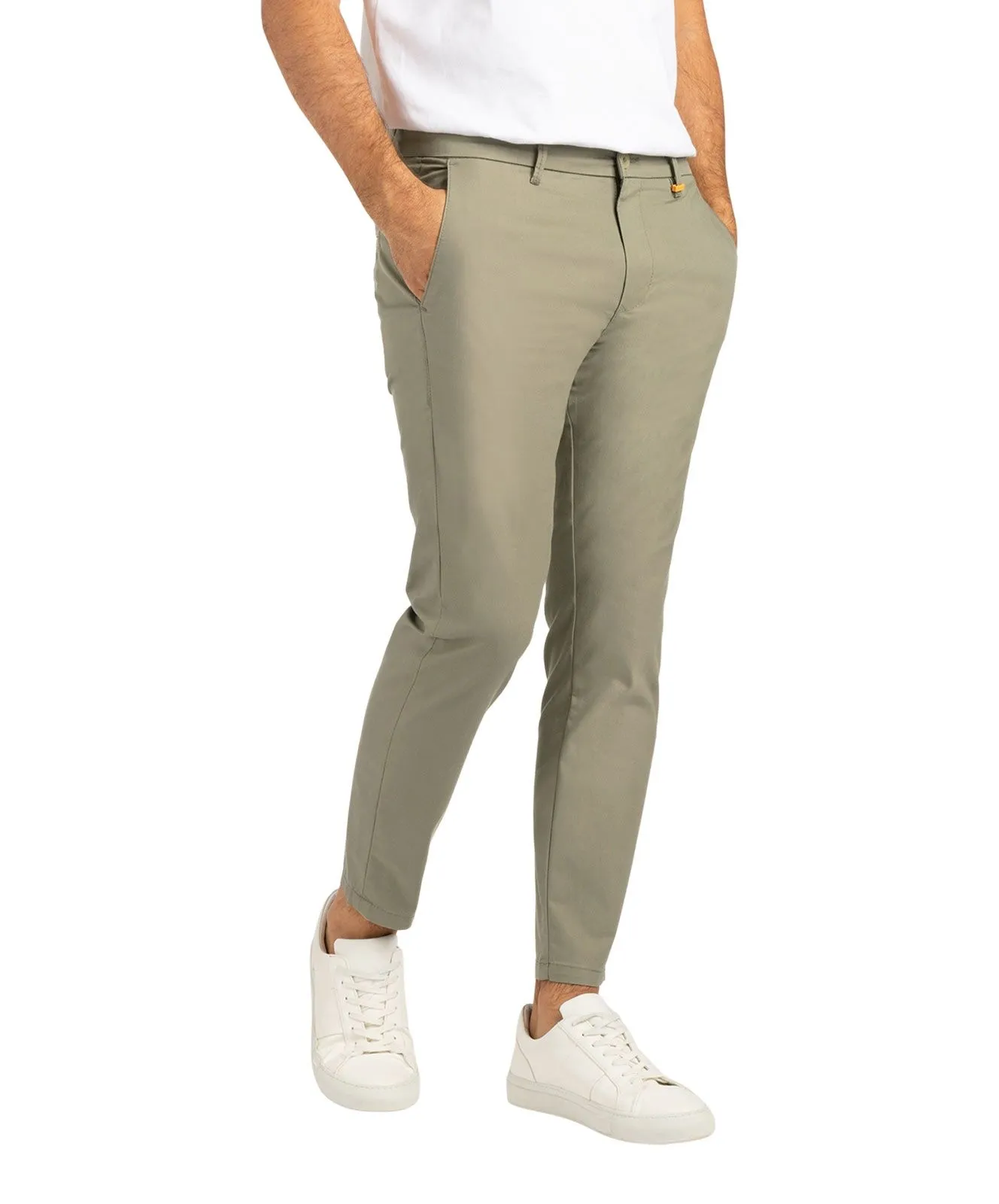 MAC Griffin Hose aus Twill in grüner Tea Färbung