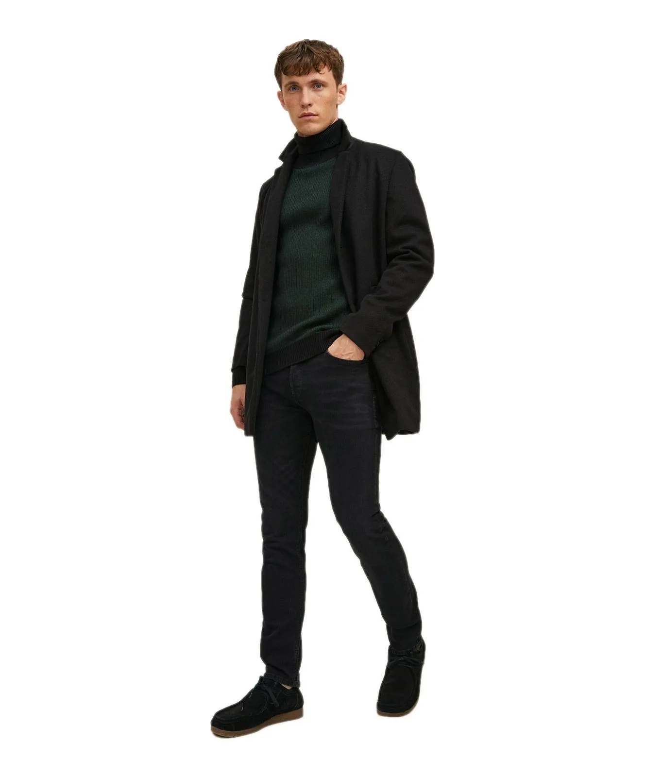 Jack & Jones Tim Jeans aus schwarzem Performance Denim