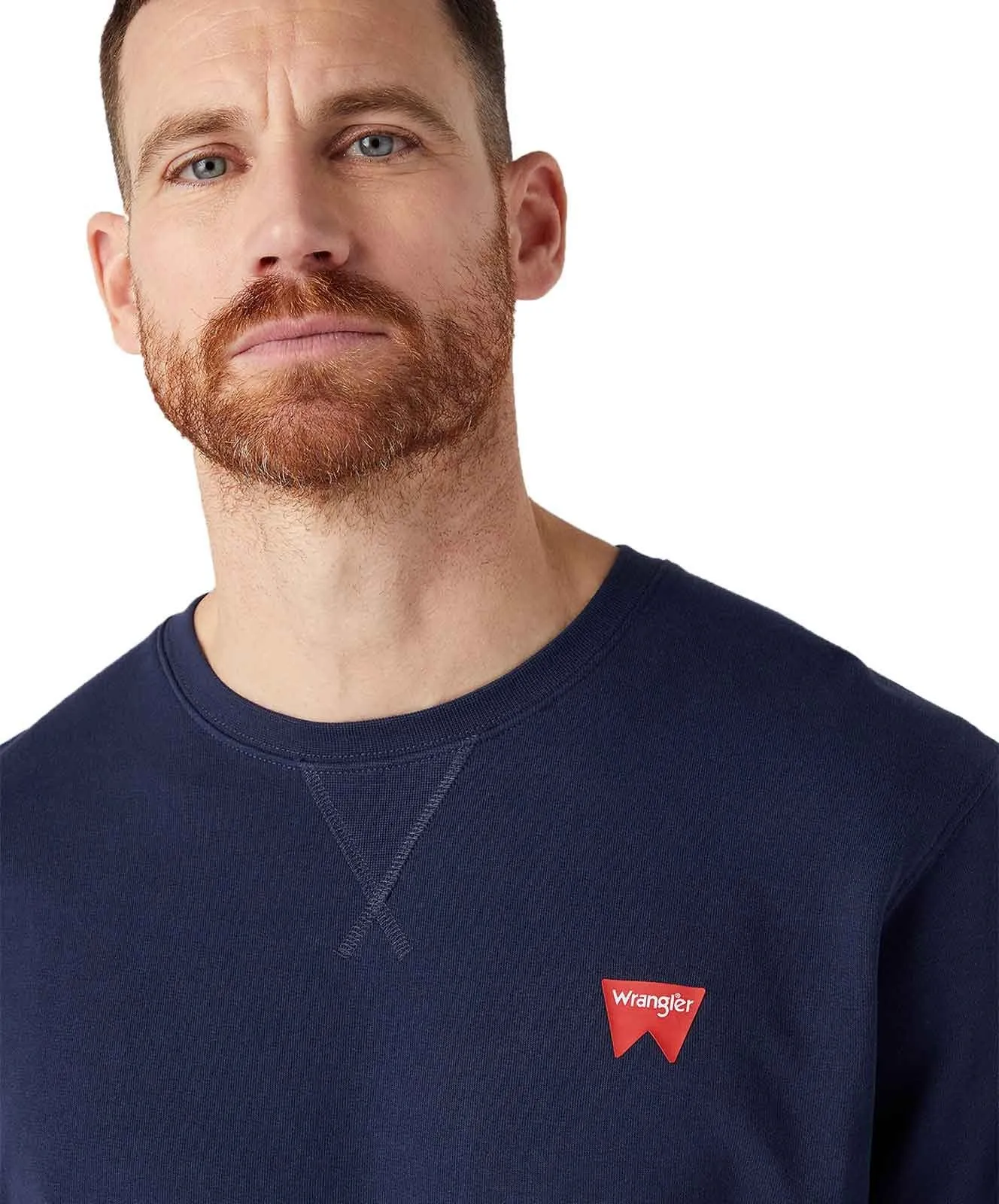 Wrangler Pullover Sign Off Crew in Dunkelblau