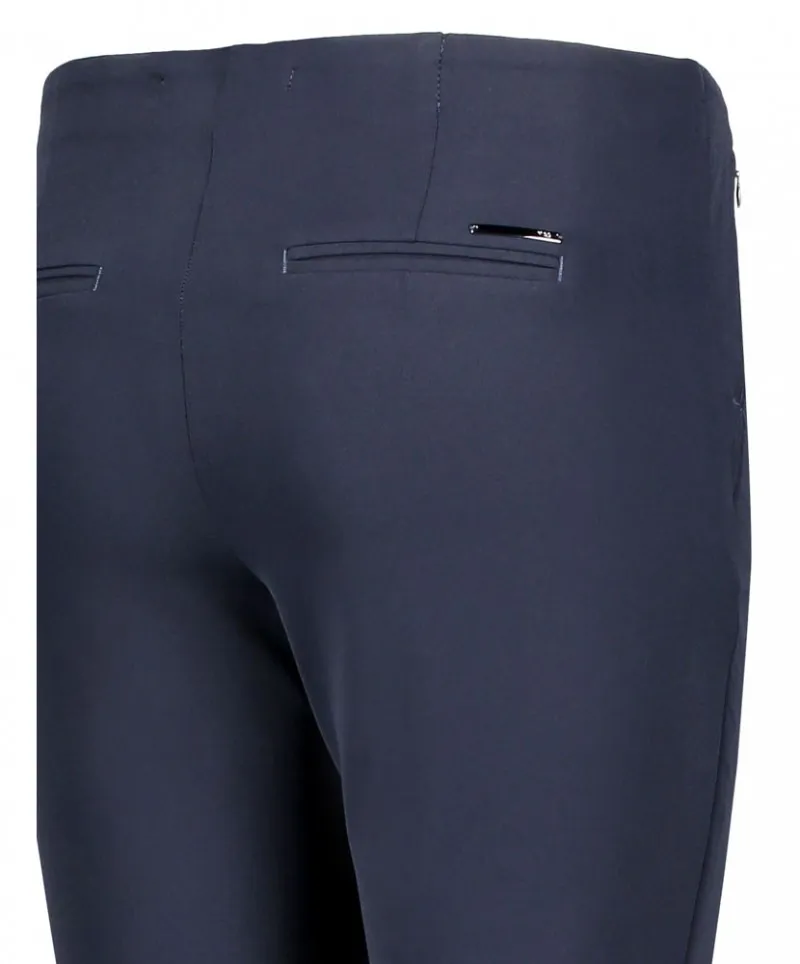 MAC Damen-Hose Slim Fit Anna Zip New in Dunkelblau