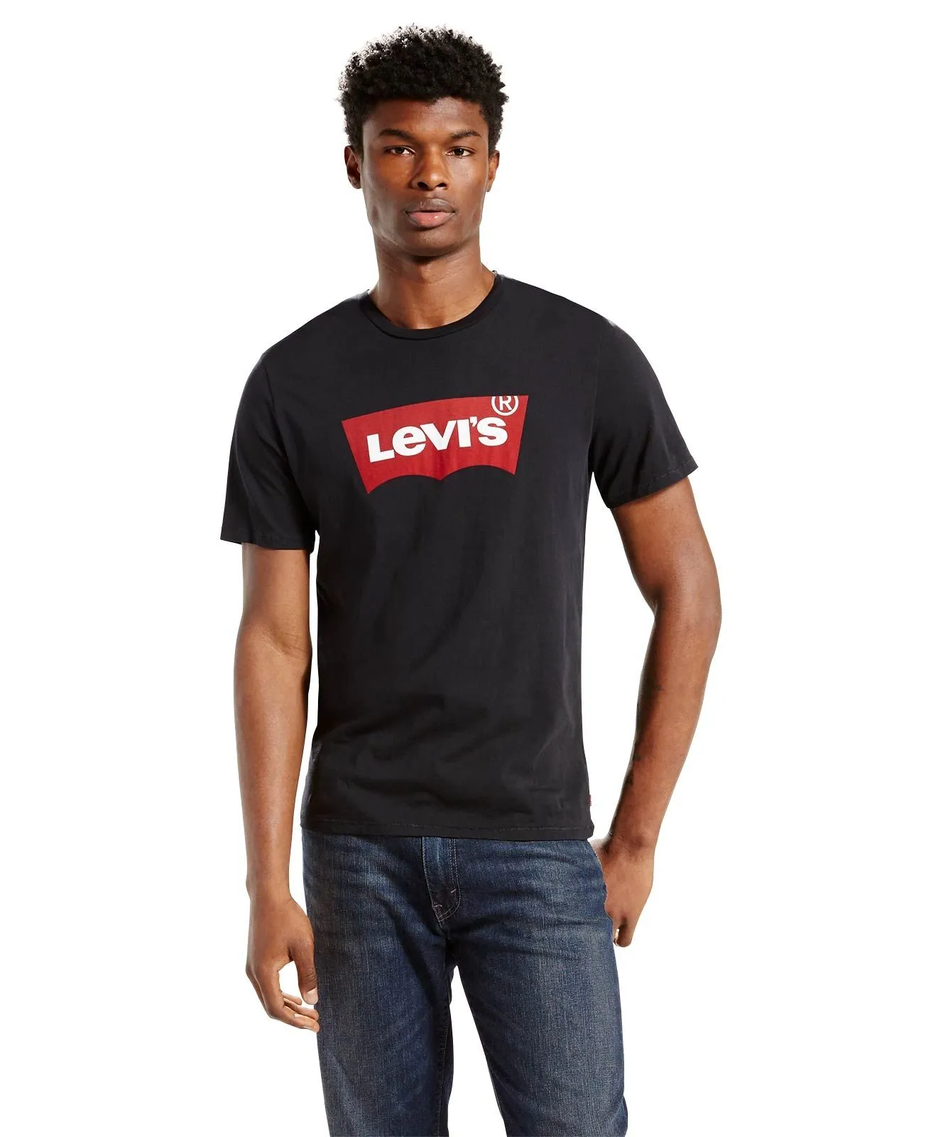 Levis Herren T-Shirt Batwing Tee in Black
